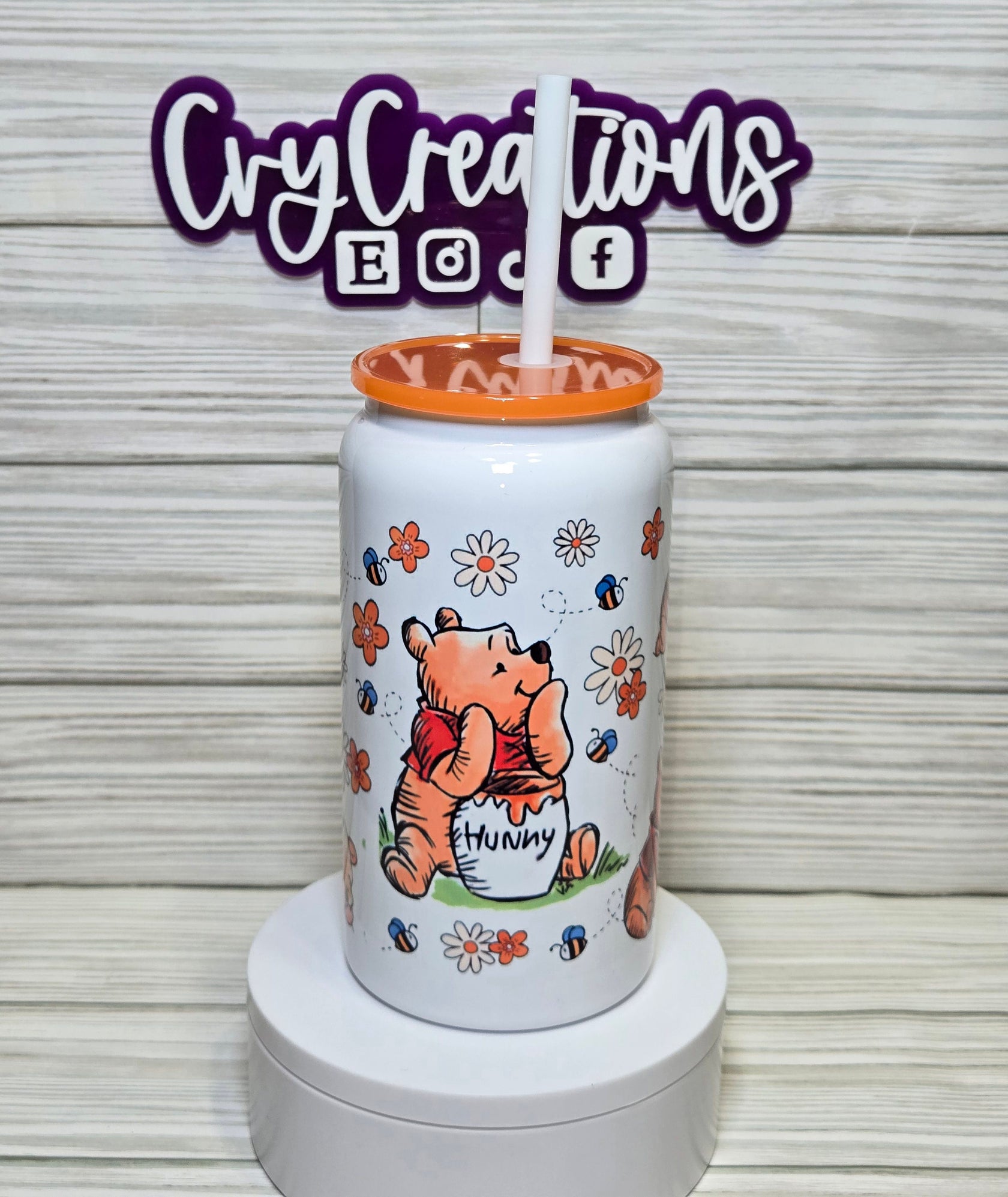 Cute Bear Aluminum Cup 16oz – Cvy Creations