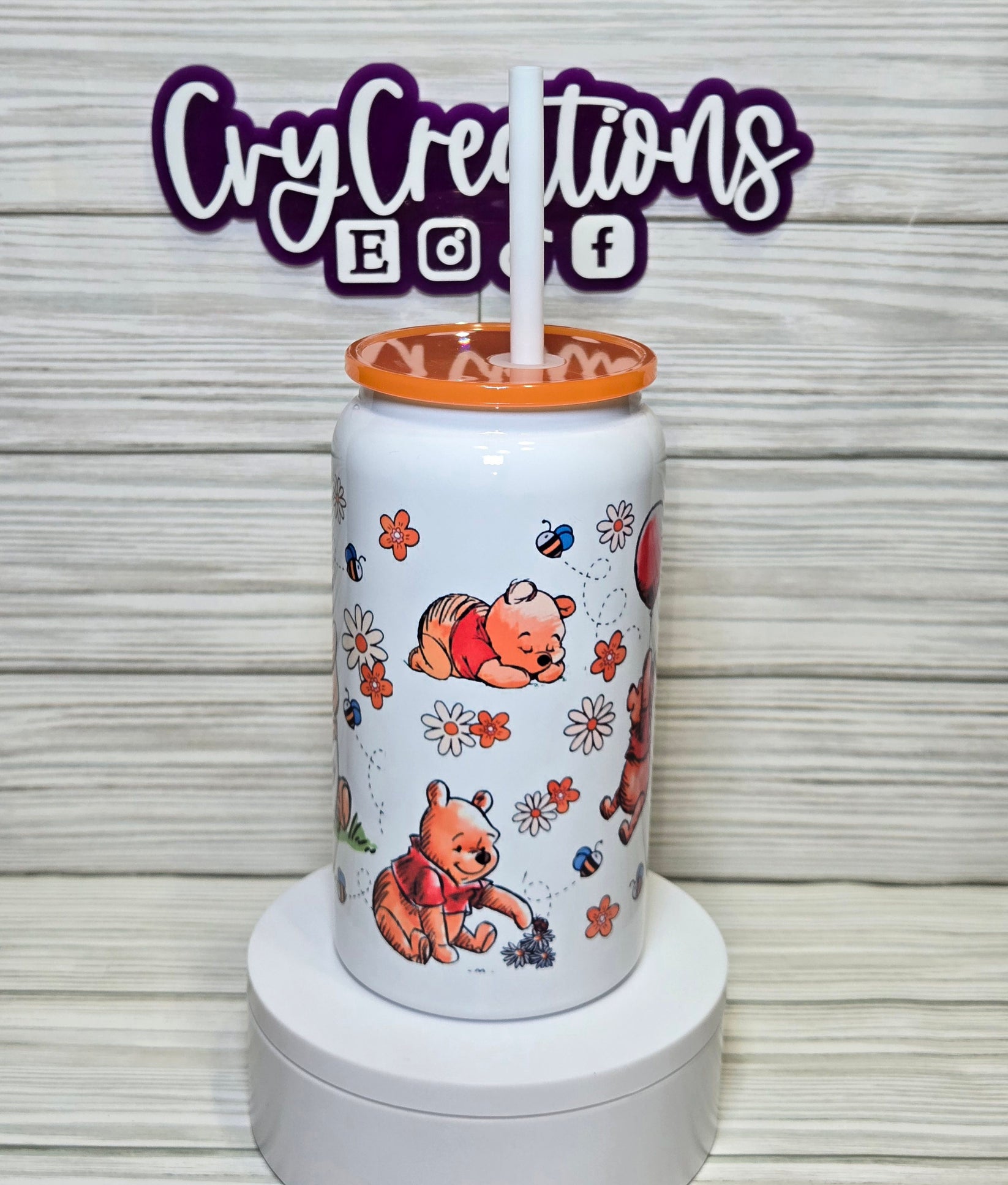 Cute Bear Aluminum Cup 16oz – Cvy Creations