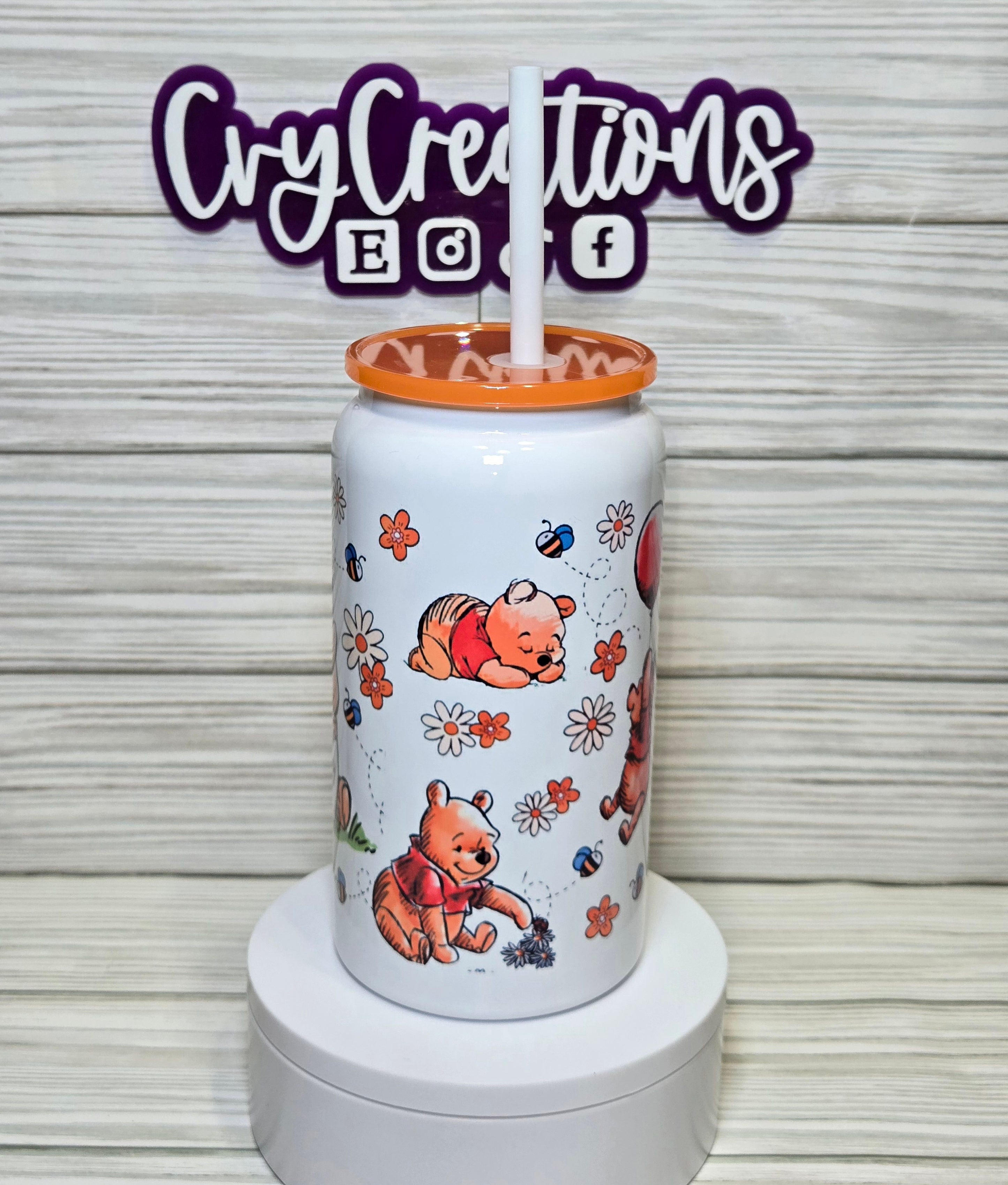 Cute Bear Aluminum Cup 16oz – Cvy Creations