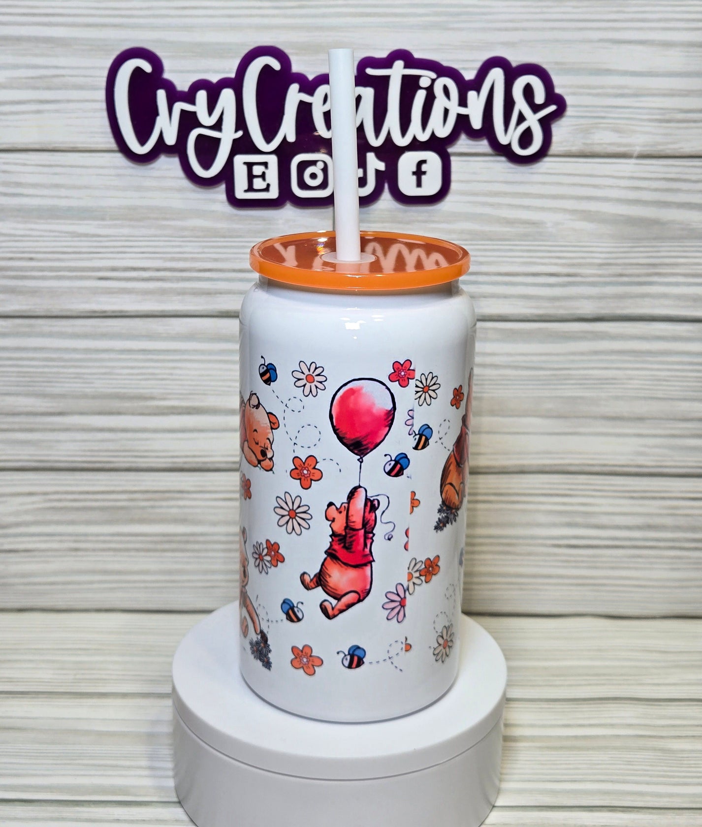 Cute Bear Aluminum Cup 16oz – Cvy Creations