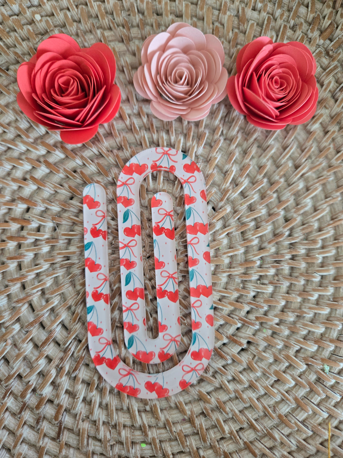 Jumbo Paper Clip Acrylic Cute Cherry Design – Cvy Creations